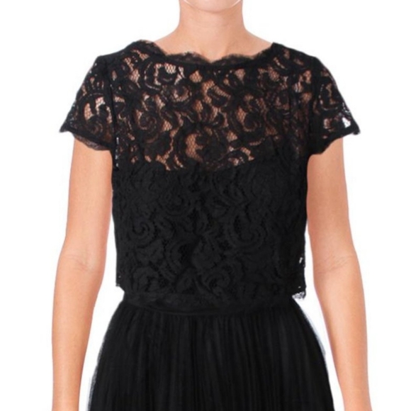 Adrianna Papell | Tops | Adrianna Papell Black Lace Cropped Top 6 Nwt ...